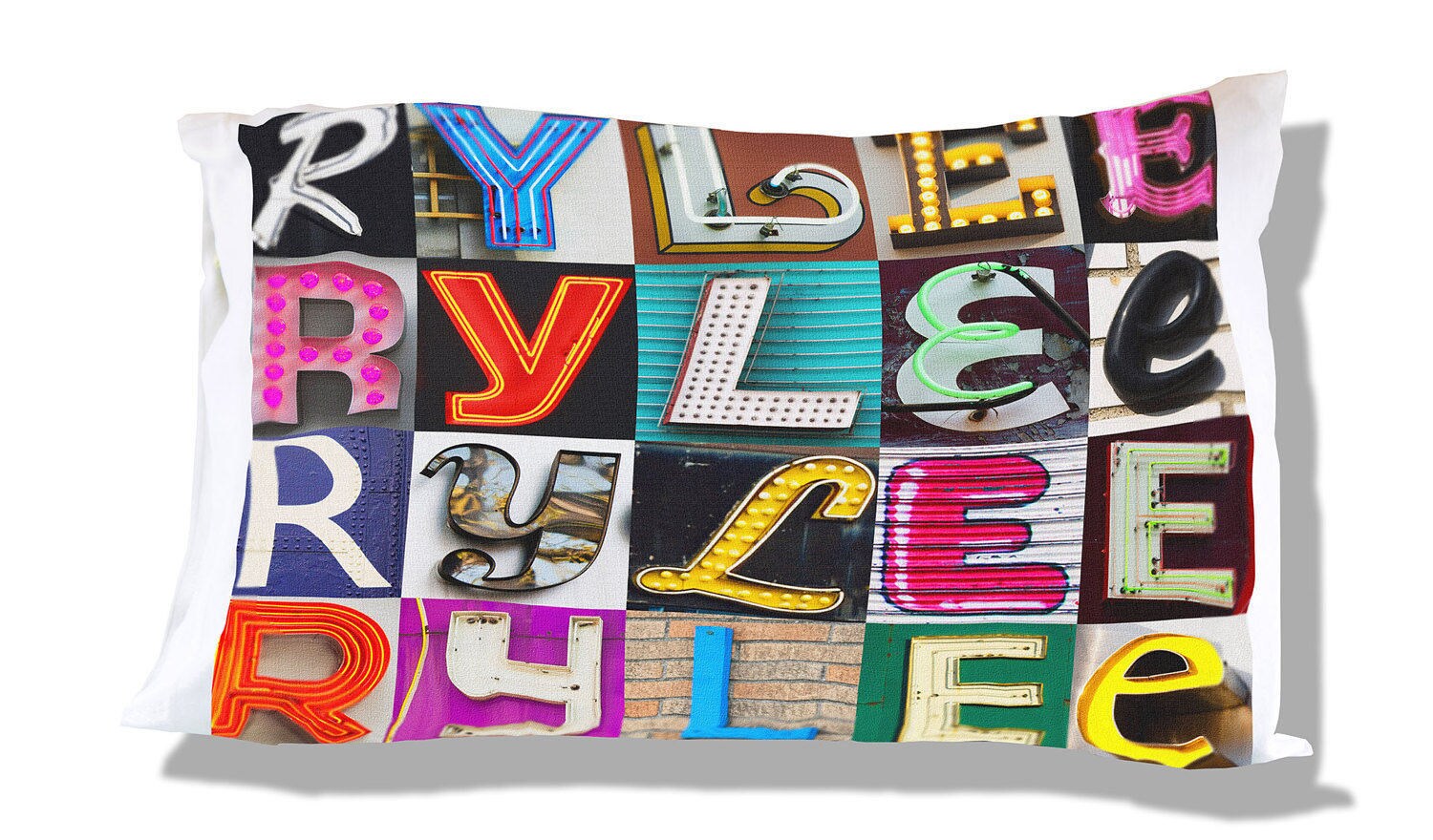Personalized Pillow Case featuring RYLEE in sign letters | Etsy
