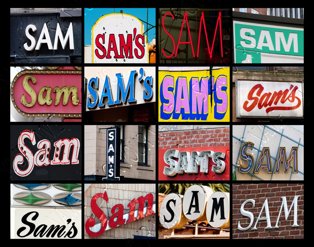 SAM Personalized Poster Featuring Photos of Signs; Art Print; Wall ...