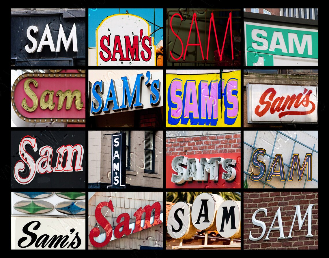 SAM Personalized Poster featuring photos of signs Art print | Etsy