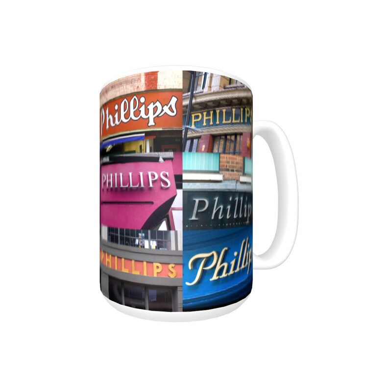 Personalized Coffee Mug Featuring the Name PHILLIPS in Photos of Signs ...