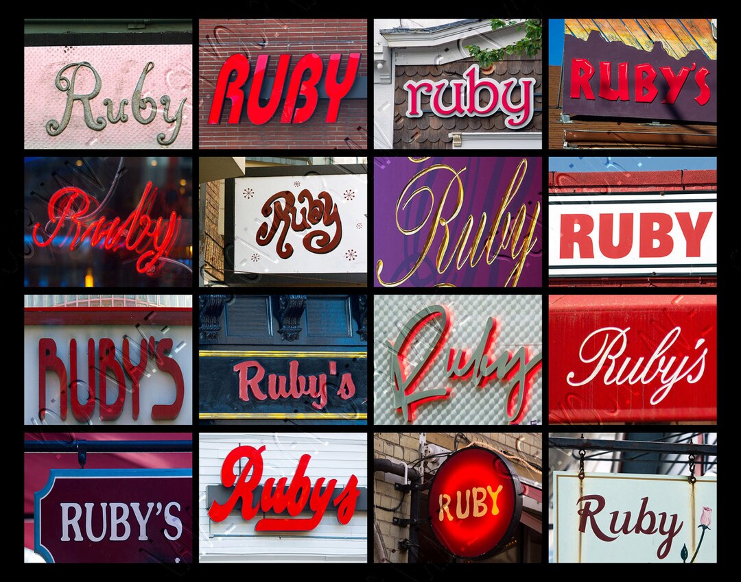 Personalized Poster Featuring RUBY Showcased in Photos of Signs; Art ...