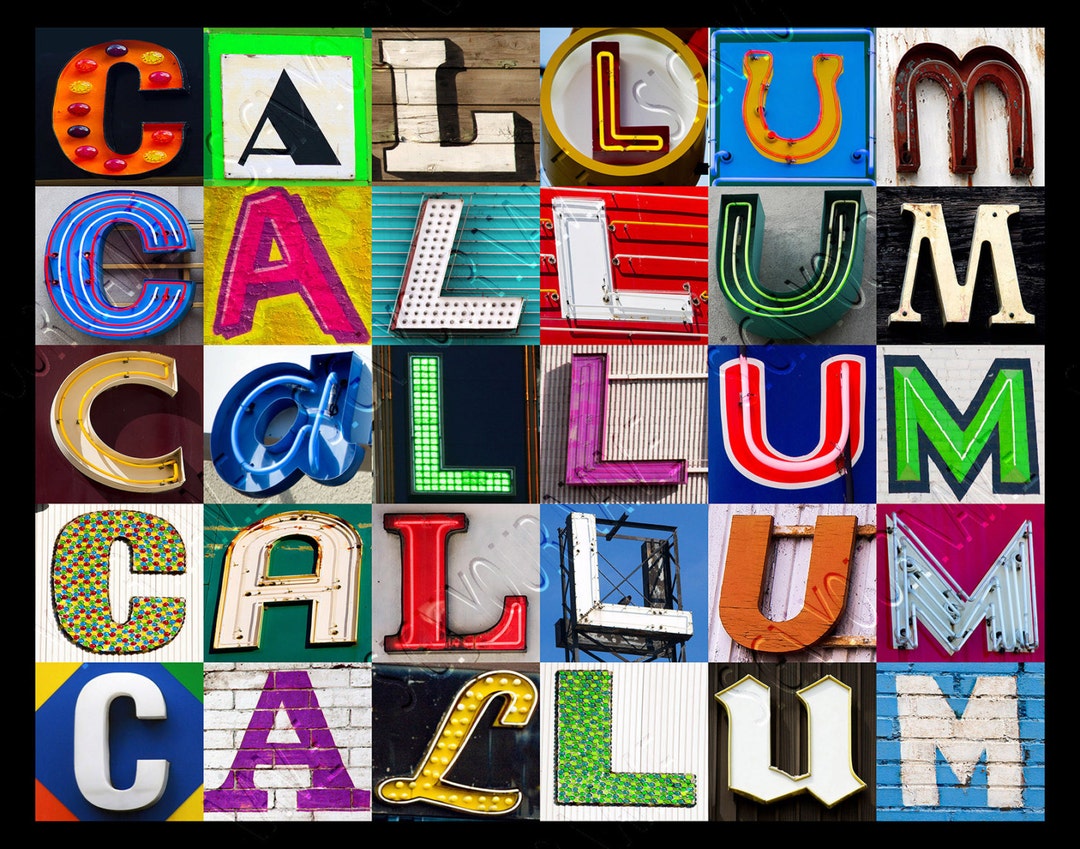 Personalized Poster Featuring CALLUM Showcased in Photos of Sign ...