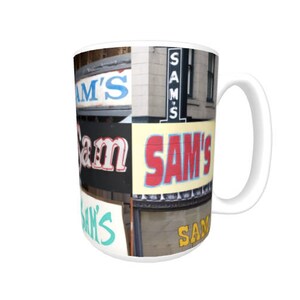 Personalized Coffee Mug Featuring the Name SAM in Photos of Signs ...