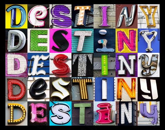 Personalized Poster Featuring DESTINY Showcased in Photos of | Etsy