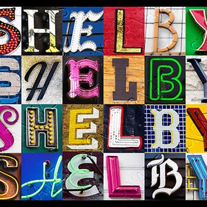 SHELBY Personalized Poster Featuring Photos of Letters From Signs ...