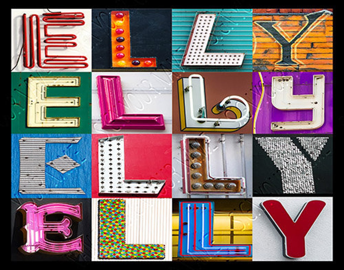 ELLIE or ELLY Personalized Poster Featuring Photos of Letters - Etsy