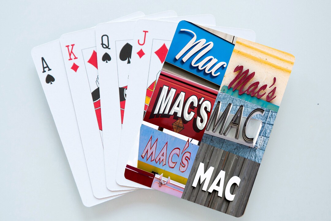 Personalized Playing Cards Featuring the Name MAC in a Photo of an ...