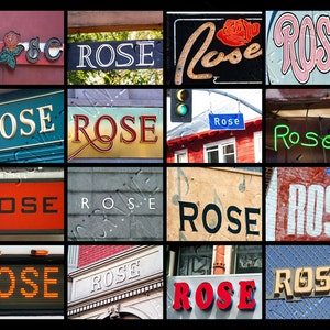 ROSE Personalized Poster Featuring Photos of Actual Signs Art - Etsy