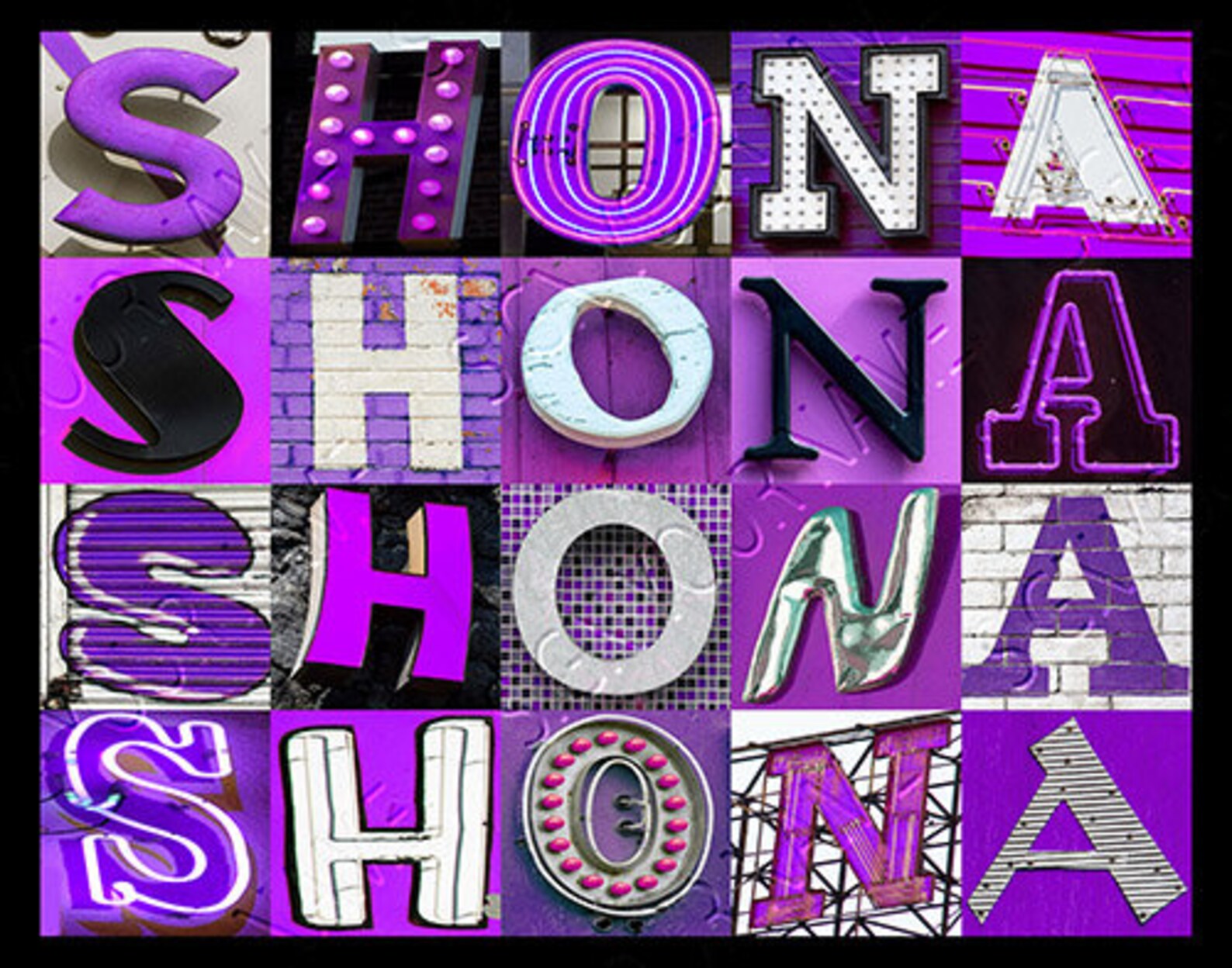 SHONA Personalized Poster Featuring Photos of Alphabet Letters From ...