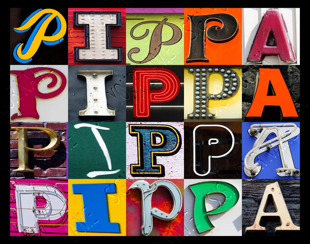Personalized Poster Featuring PIPPA in Photos of Alphabet Letters From ...