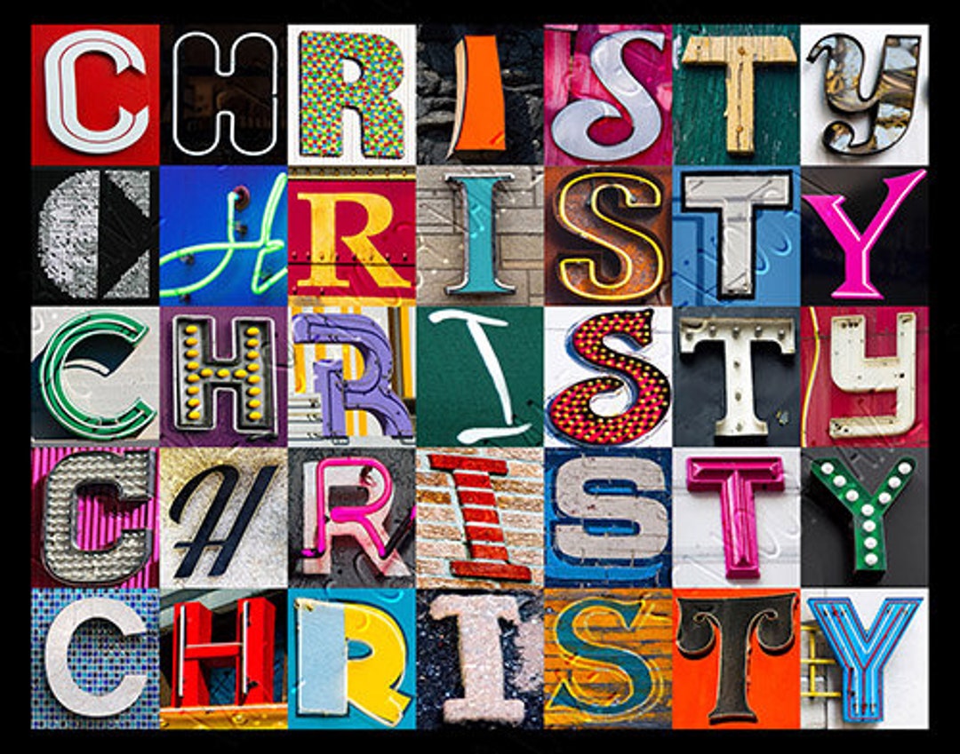 CHRISTY or KRISTI Personalized Poster Featuring Showcased in Photos of ...