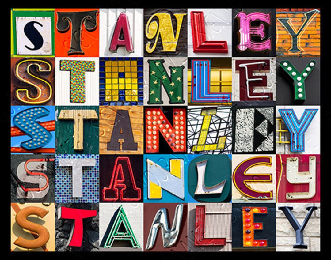 STANLEY Personalized Poster Featuring Photos of Alphabet Letters From ...