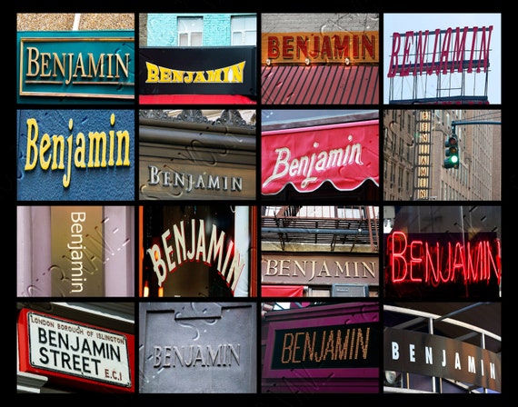 Personalized Poster Featuring BENJAMIN in Photos of Actual - Etsy