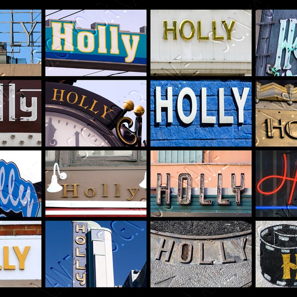 Holly Name Wall Art - Etsy