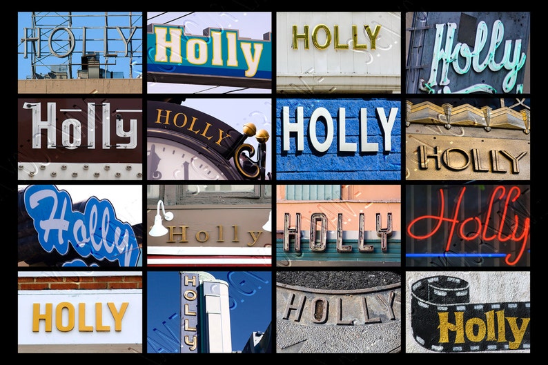 HOLLY Personalized Poster Featuring Photos of Actual Signs; Art Print ...