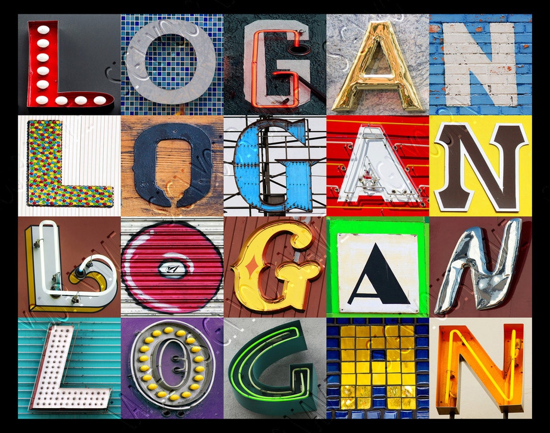 LOGAN Personalized Poster Featuring Photos of Letters From Signs ...