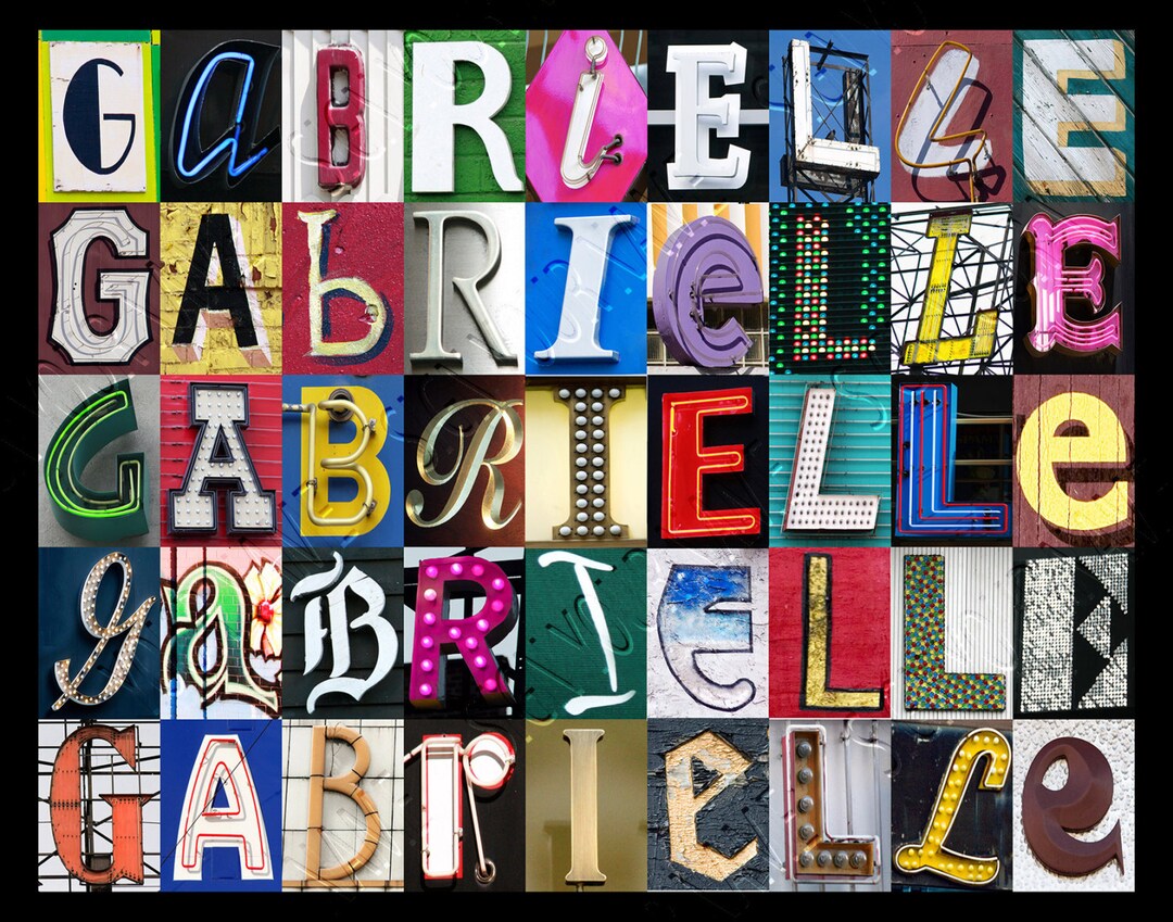 Personalized Poster Featuring GABRIELLE Showcased in Photos of Sign ...