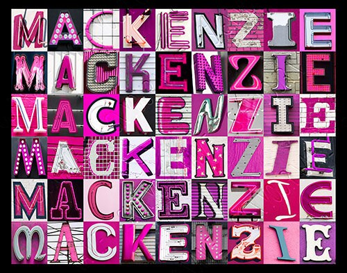 MACKENZIE Personalized Poster Featuring Photos of Sign Letters ...