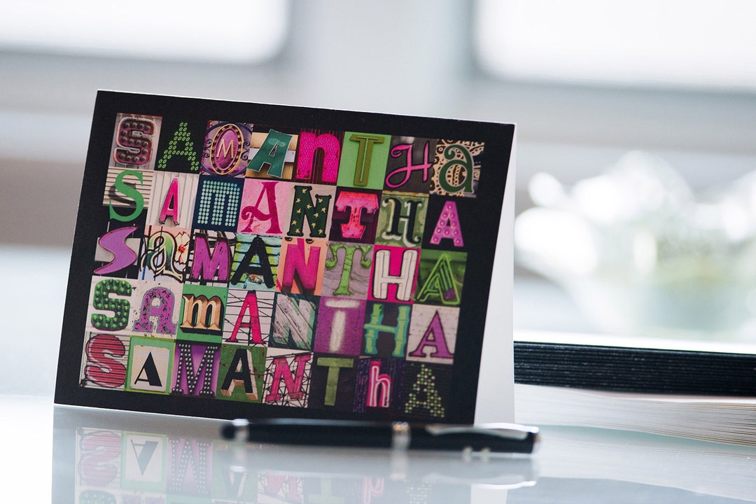 Personalized Stationery With ANY NAME in Photos of Alphabet Sign ...