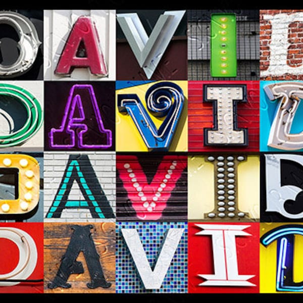 David Name Art - Etsy