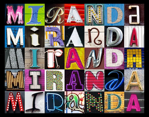 Personalized Poster featuring MIRANDA showcased in photos of | Etsy