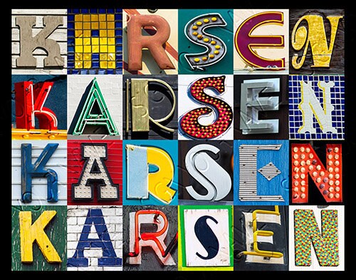 CARSON, KARSEN or KARSON Personalized Poster Featuring Photos of ...