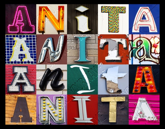 Personalized Poster Featuring ANITA Showcased in Photos of | Etsy