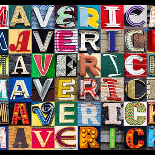 Maverick Letters - Etsy