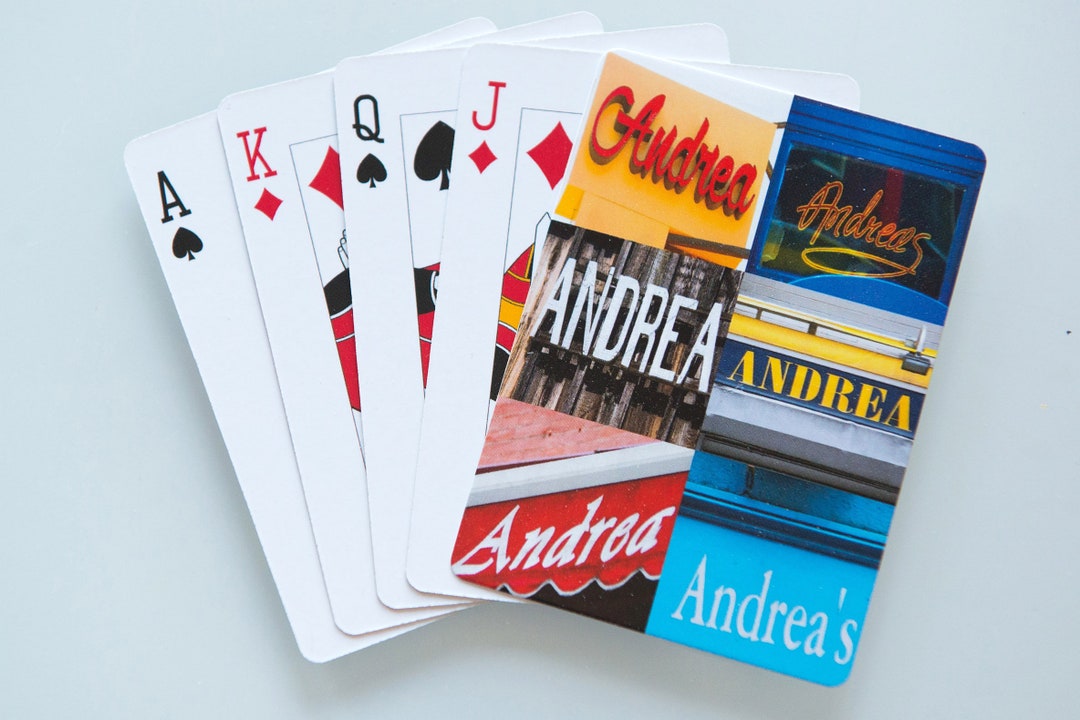 ANDREA Playing Cards Featuring the Name in Actual Sign Photos ...