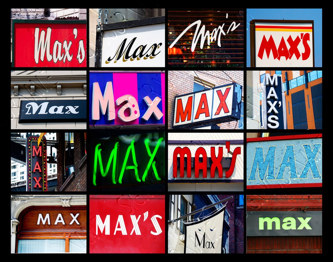 Personalized Poster Featuring MAX (version 1 - 16 Signs) Showcased in ...
