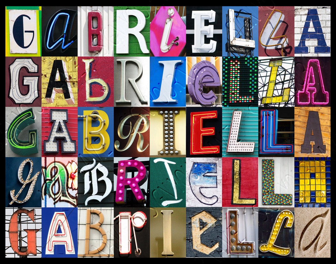Personalized Poster Featuring GABRIELLA Showcased in Photos of Sign ...