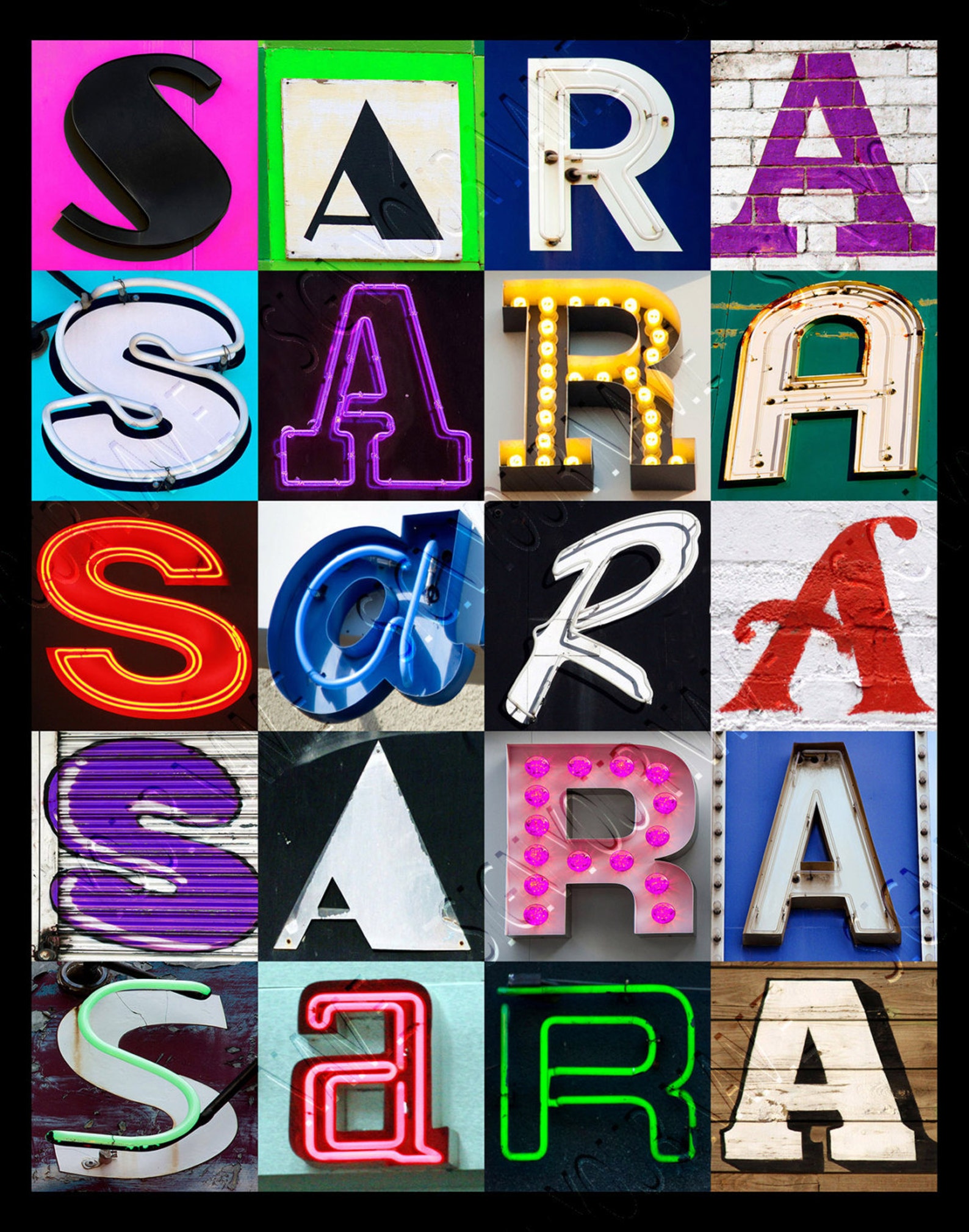 SARA Personalized Poster featuring showcased in photos of | Etsy