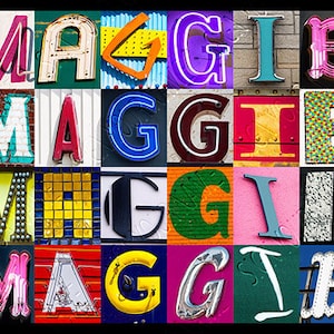 MAGGIE Personalized Poster Featuring Photos of Letters From Signs ...