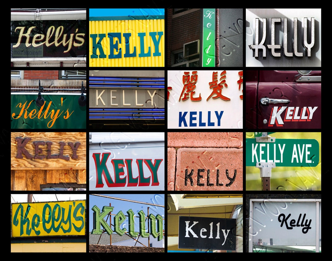 KELLY Personalized Poster Featuring Photos of Actual Signs - Etsy