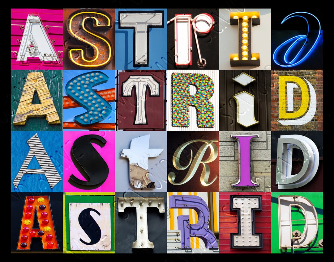 Personalized Poster Featuring ASTRID Showcased in Photos of Sign ...