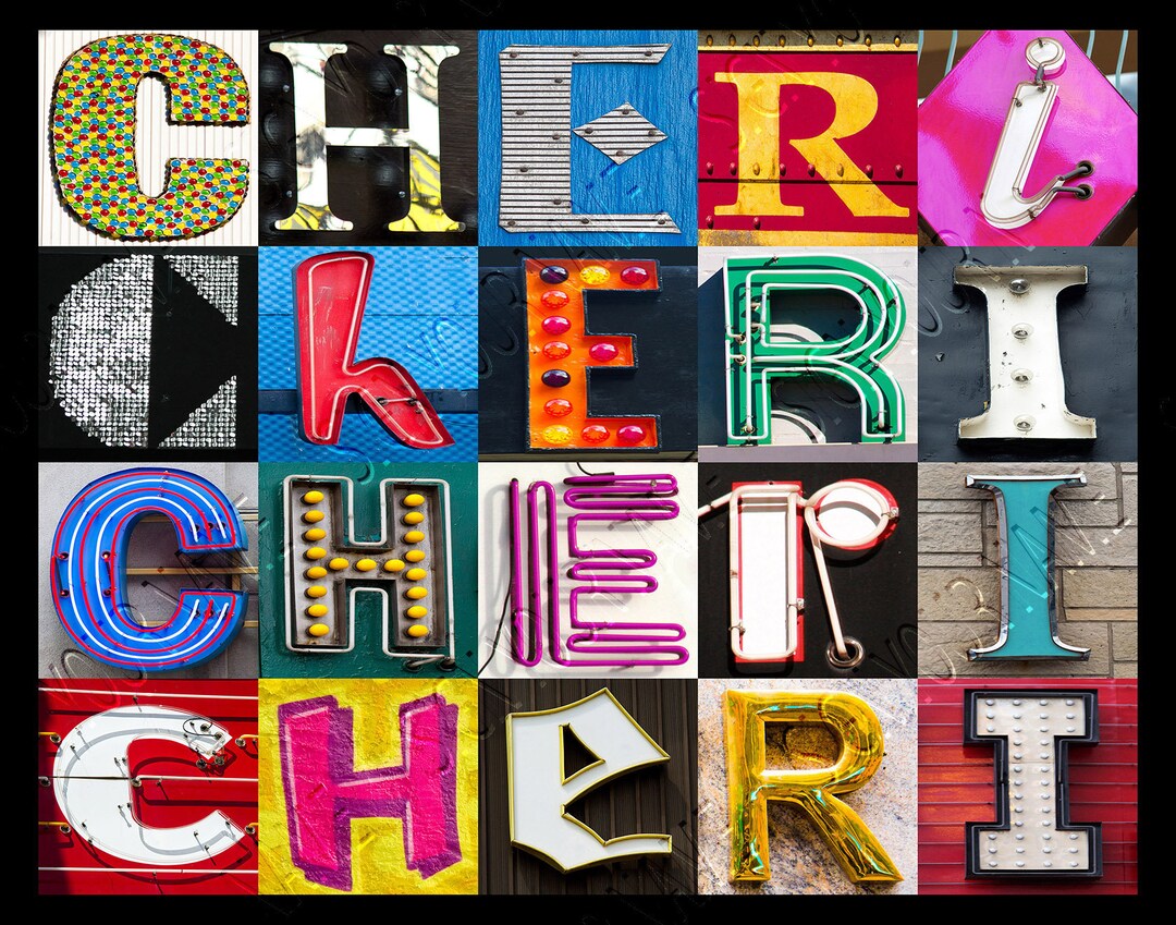 Personalized Poster Featuring CHERI in Photos of Alphabet Letters From ...
