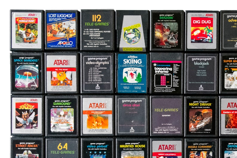 Video Game Wall Art Display Using Authentic Vintage Atari 2600 - Etsy