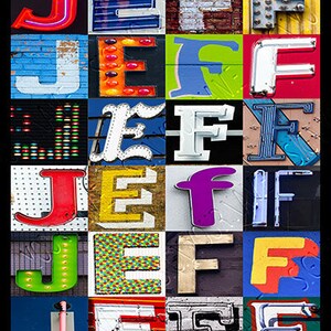 JEFF Personalized Poster Featuring Photos of Alphabet Letters From ...