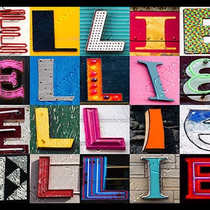 ELLIE or ELLY Personalized Poster Featuring Photos of Letters From ...