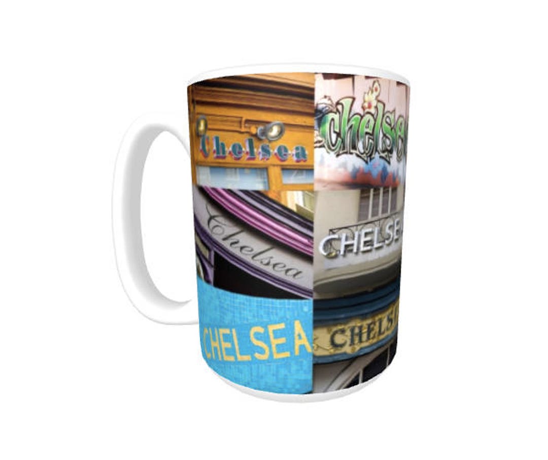 Personalized Coffee Mug Featuring the Name CHELSEA in Photos of Signs ...