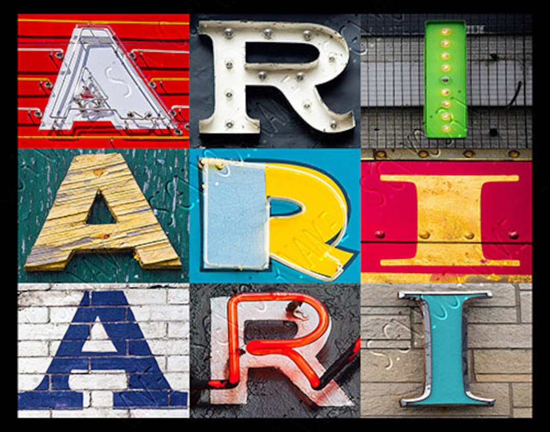 ARI Personalized Poster Featuring Photos of Letters From Signs ...