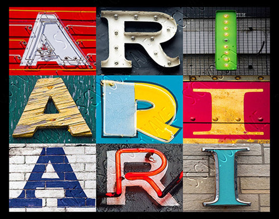 ARI Personalized Poster Featuring Photos of Letters From - Etsy