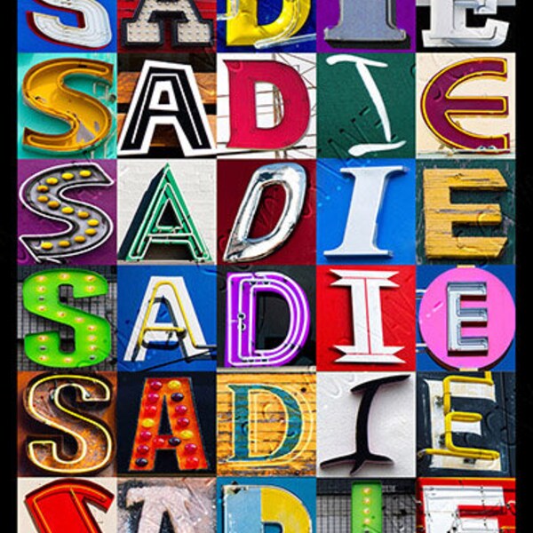 Sadie Name Wall Art - Etsy
