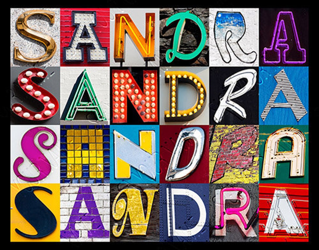 SANDRA or SANDY Personalized Poster Featuring Showcased in Photos of ...