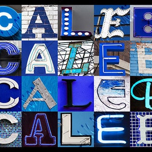 CALEB or KALEB Personalized Poster Featuring Photos of Letters From ...