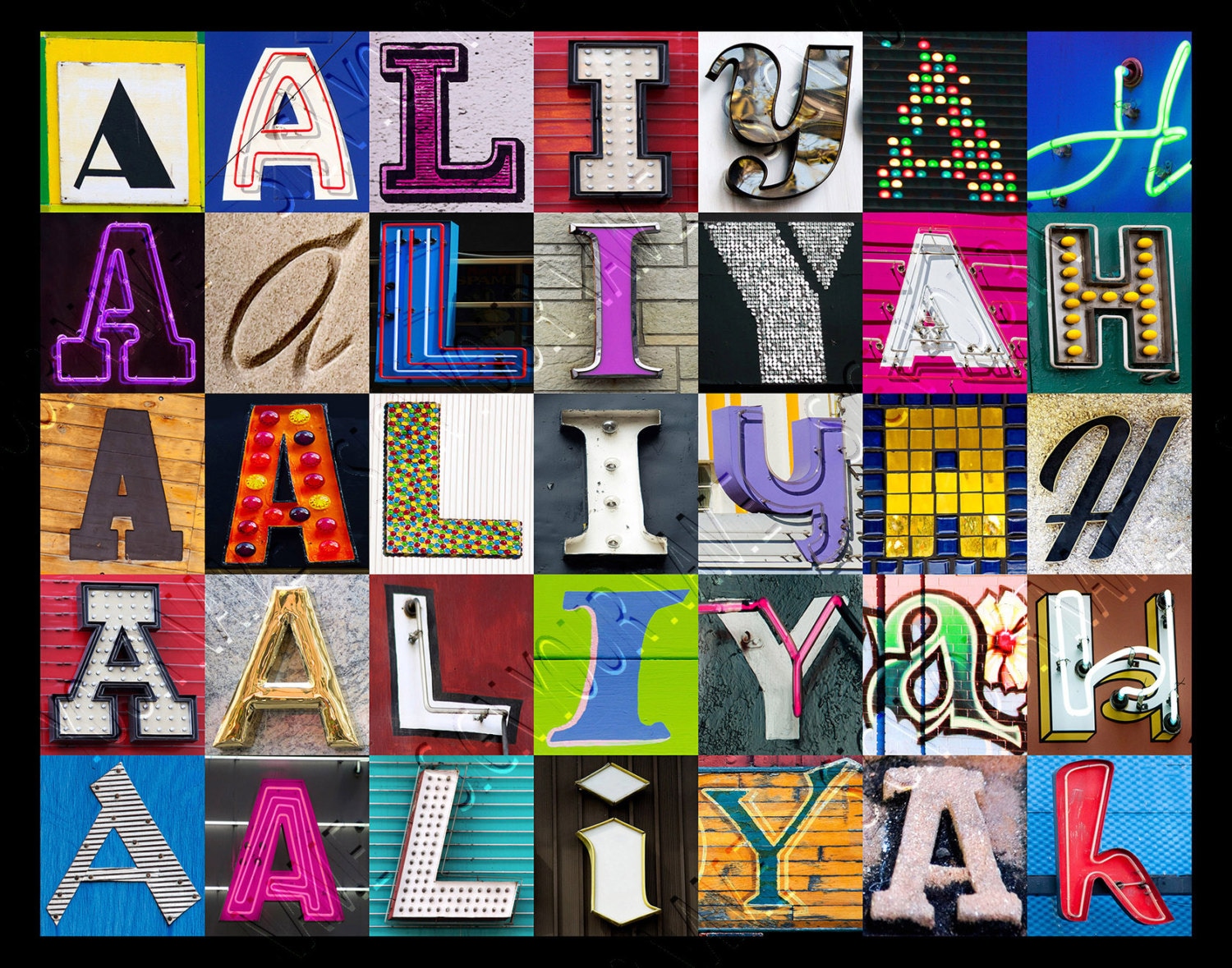 Aaliyah Name In Graffiti