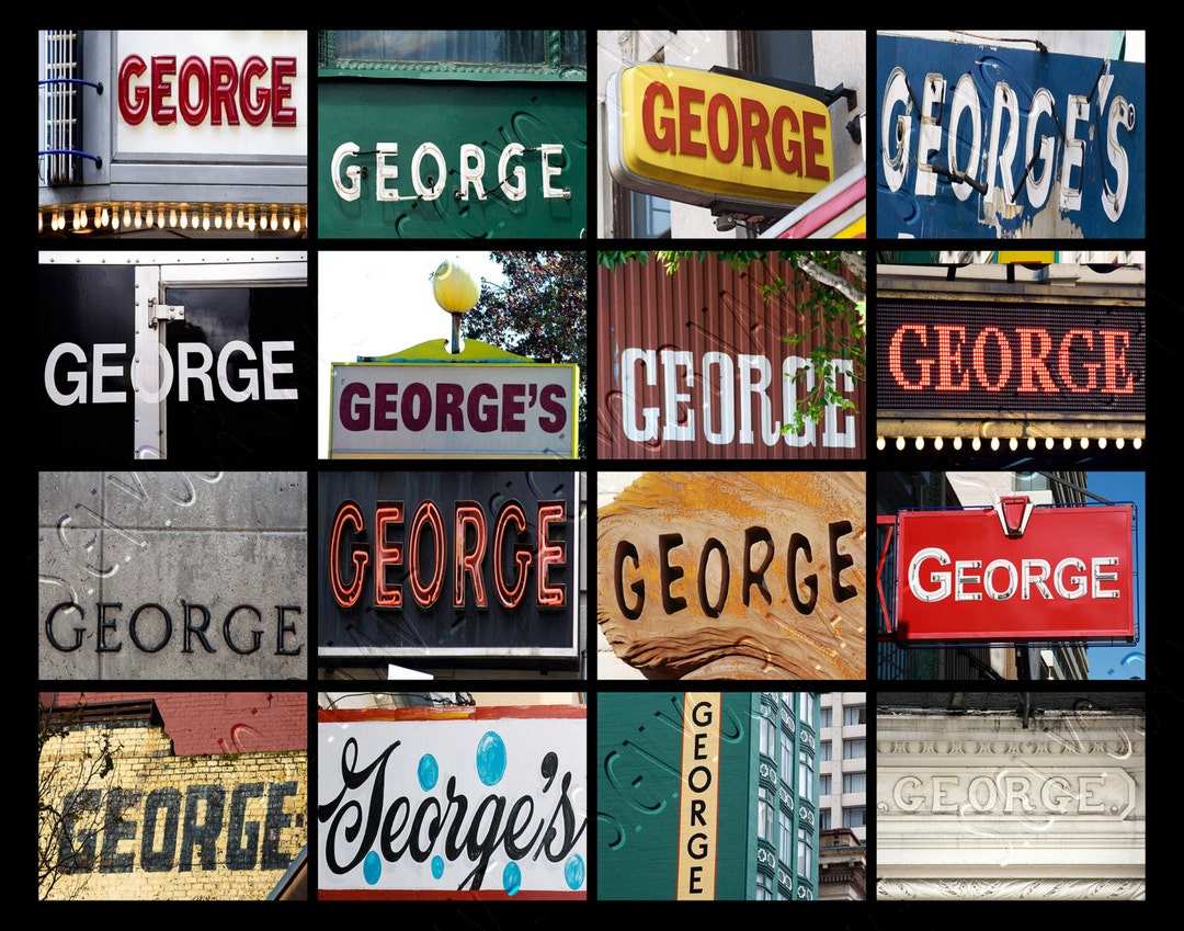 Personalized Poster Featuring GEORGE Showcased in Photos of Actual ...