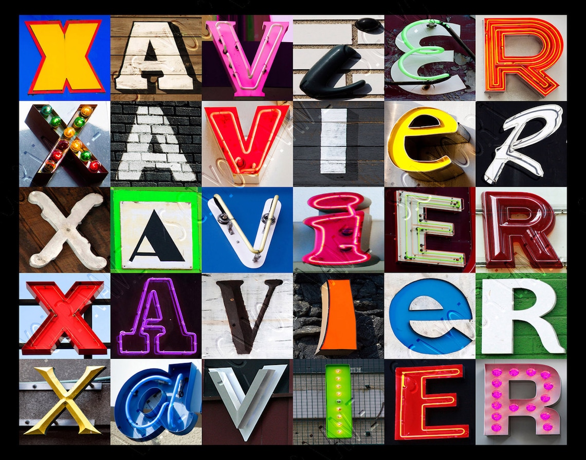 Personalized Poster Featuring XAVIER Showcased in Photos of - Etsy