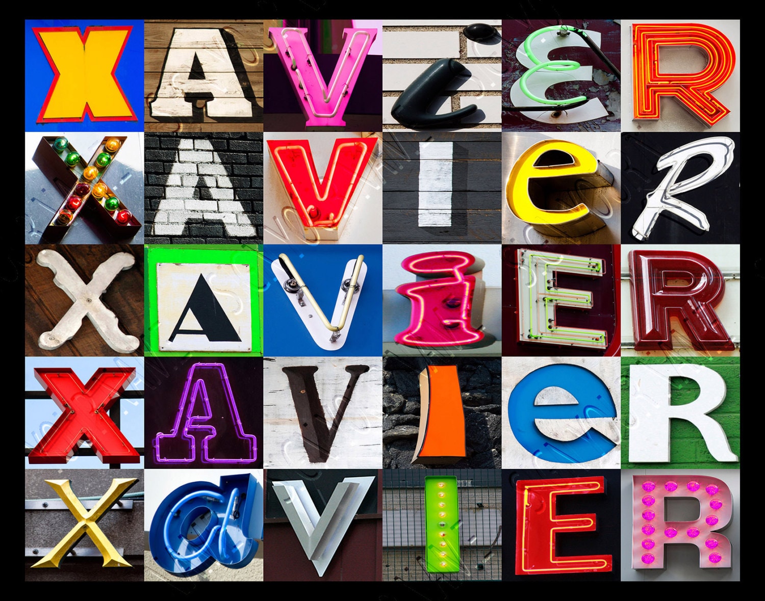 Personalized Poster Featuring XAVIER Showcased in Photos of Sign ...