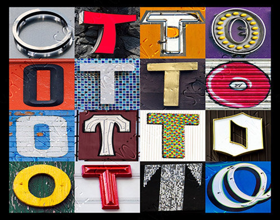 OTTO Personalized Poster Featuring Photos of Letters From Signs ...
